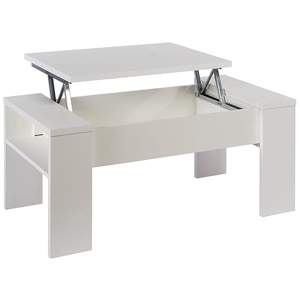 Mesa de centro elevable Andrea blanco | Comprar online Embargosalobestia - Embargosalobestia