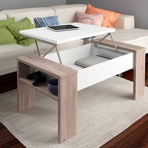 Mesa de centro elevable Andrea Nelson / blanco | Comprar online Embargosalobestia ...