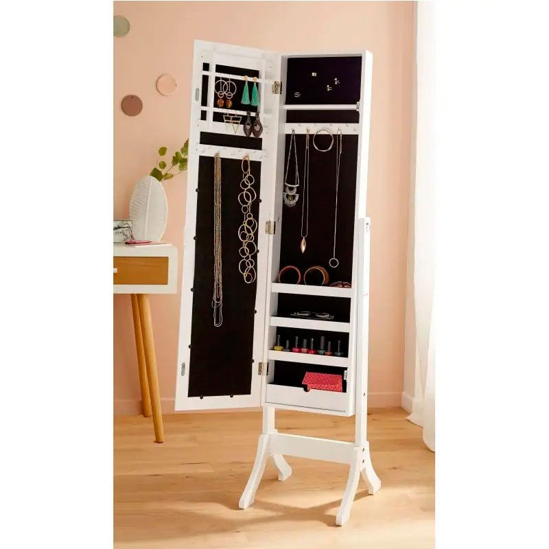 Espejo joyero Fabiola doble función blanco 145x36,5x34,5 cm | Comprar ...