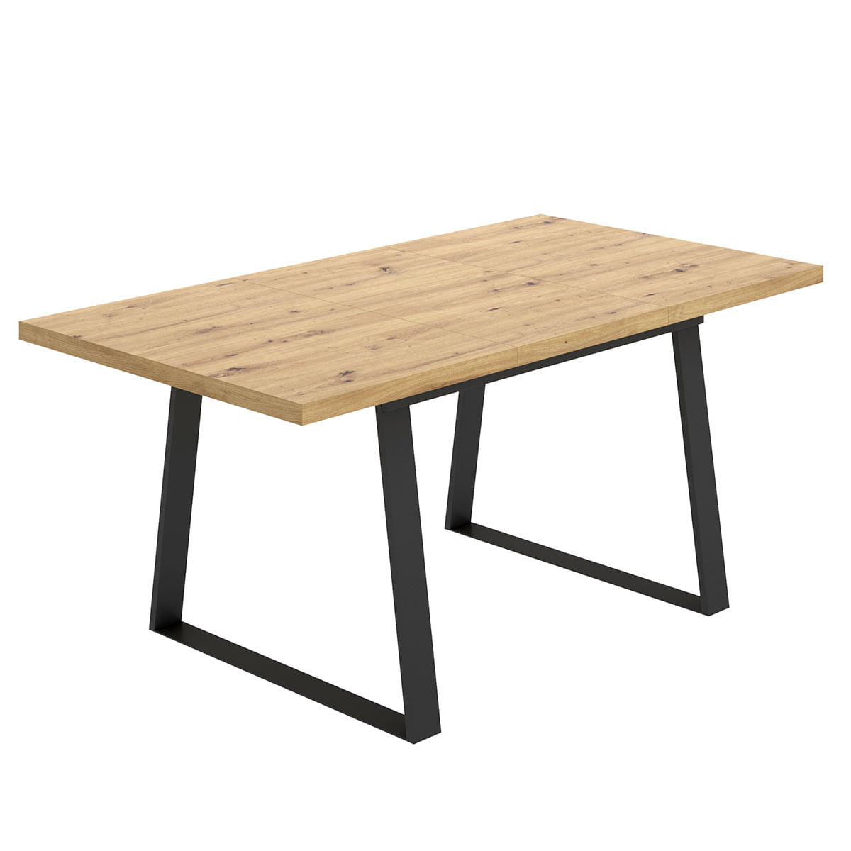 Mesa de comedor Aran extensible nordic/negro 75x120-160x90 cm ...
