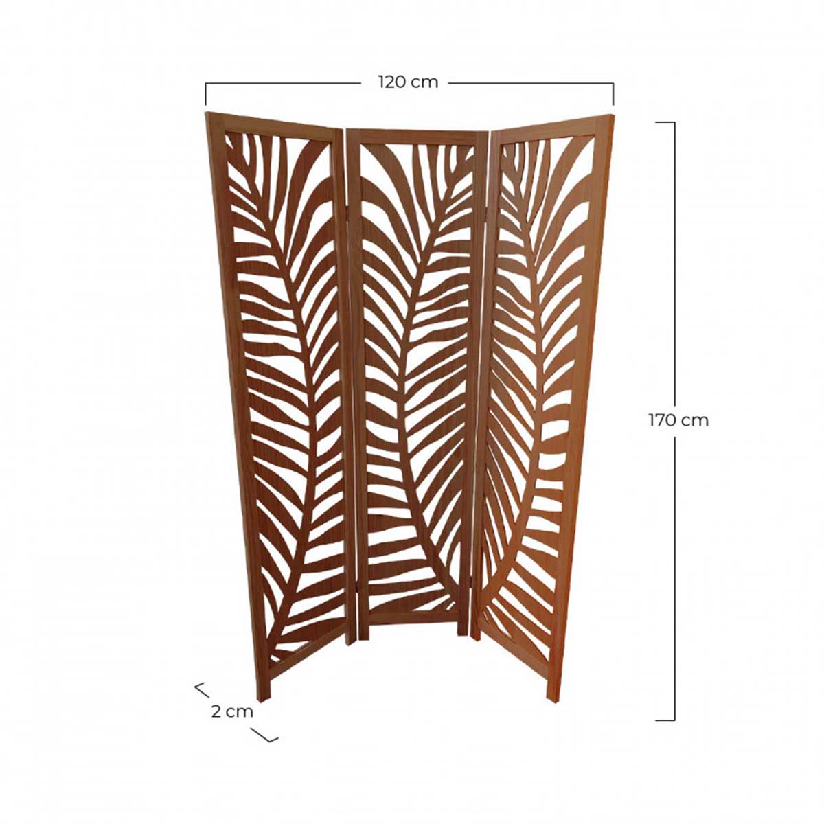 Biombo de madera Ewa 7house 170x120x2 cm | Embargosalobestia.com ...