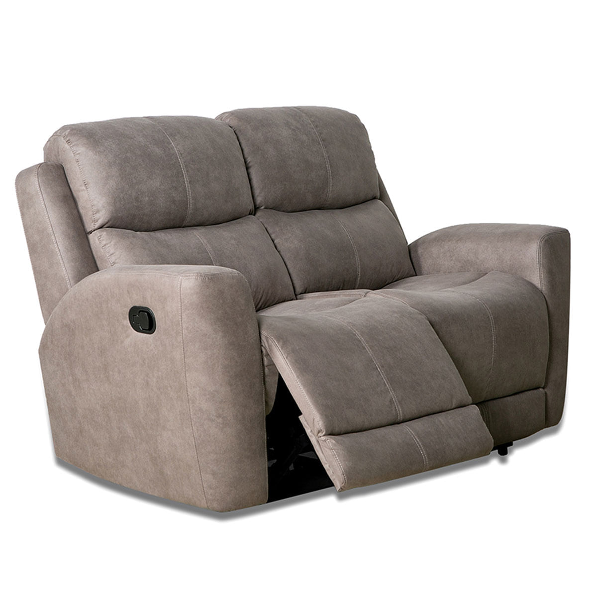 Sofá Alaska 2 plazas tela Cowboy reposapiés elevable gris 103x155x93 cm ...