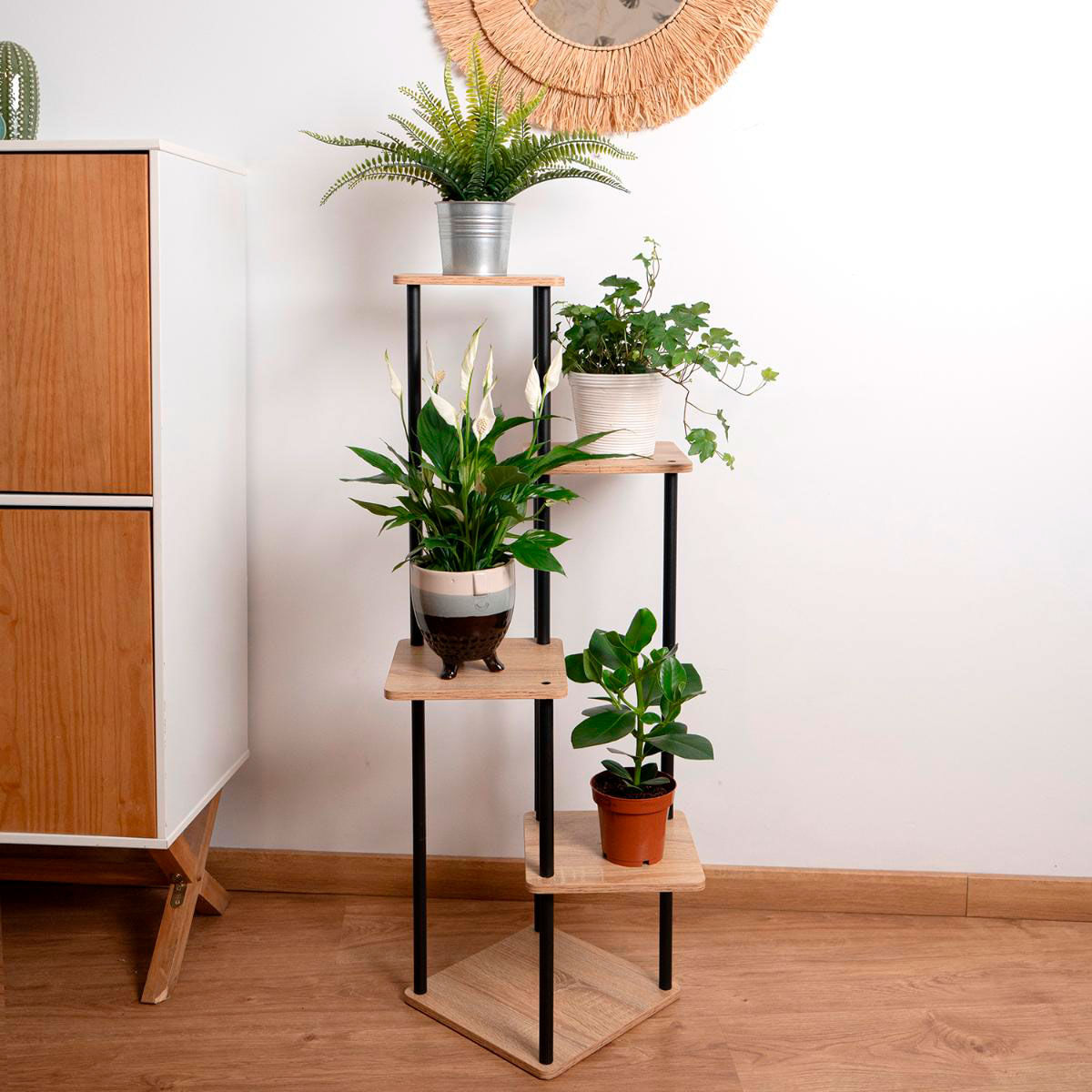 Mueble macetero MOA Vinthera 5 estantes madera 106,3x59,8x59,8 cm ...